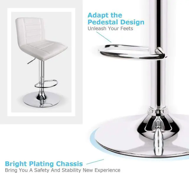 Leopard Bar Stools Set of 2, Modern Adjustable Bar Stool with Back ...