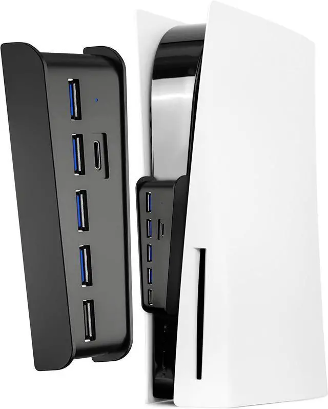 6 Port USB Hub for PS5, USB High-Speed Expansion Hub Charger Splitter ...
