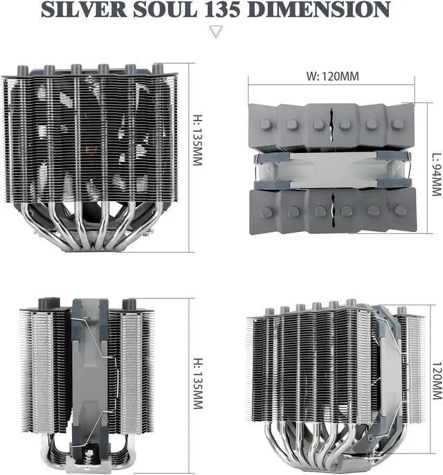 Thermalright Silver Soul 135 High-Performance CPU Cooler,Mini Dual ...