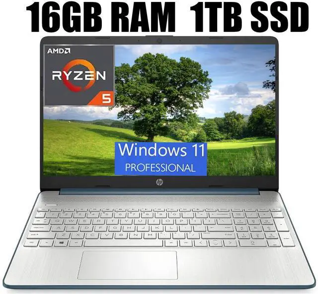 HP 15 Laptop, 15.6" FHD (1920 x 1080) Display, AMD Ryzen 5 5500U 6 Cores Processor, AMD Radeon ...
