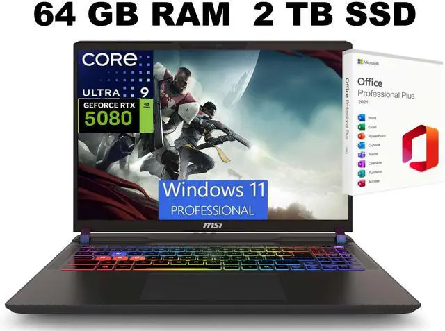 MSI Vector 16 Gaming Laptop, 16" 240Hz QHD+, Intel Core Ultra 9 275HX ...