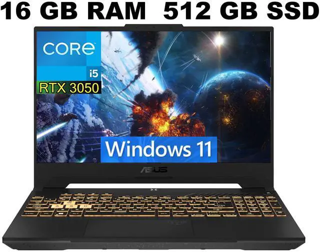 ASUS TUF F15 Gaming Laptop, 15.6" FHD 144Hz Display, Intel Core i5 ...