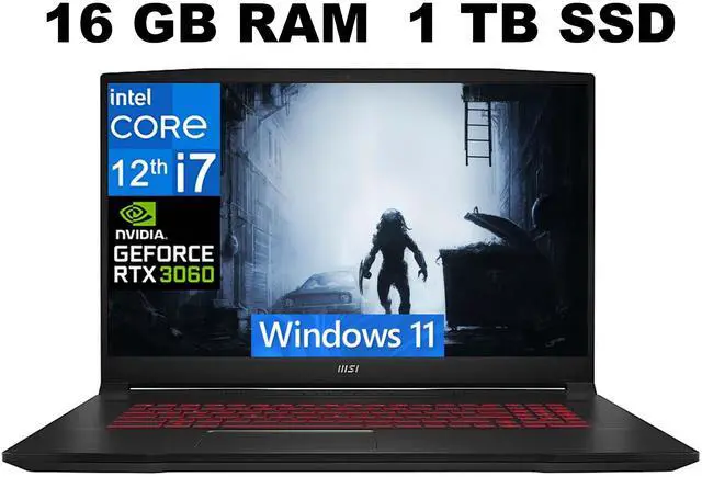 MSI Katana GF66 15 Gaming Laptop, 15.6" FHD (1920 x 1080) 144Hz, Intel ...