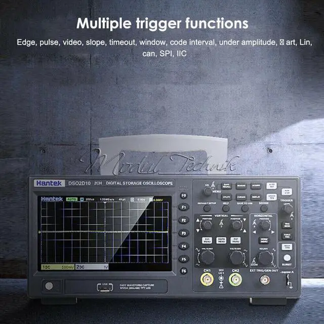 HanTek Digital Oscilloscope DSO2D10 USB Oscilloscope, Multimeter Tester ...