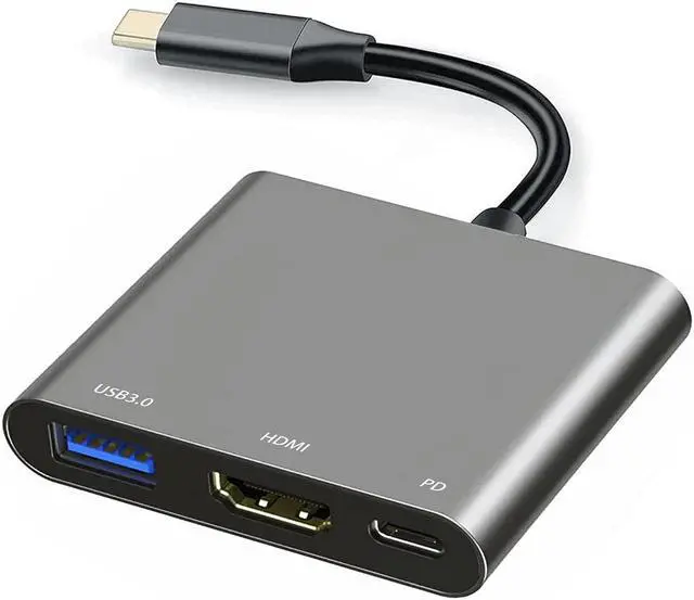 USB Stick Adapter USB C to HDMI Multiport Adapter with Charging Port HDMI to USB C