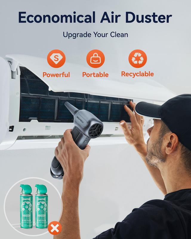 Keyboard Car Cleaning Air Duster Cordless Air Duster JUFINX X301MAX ...
