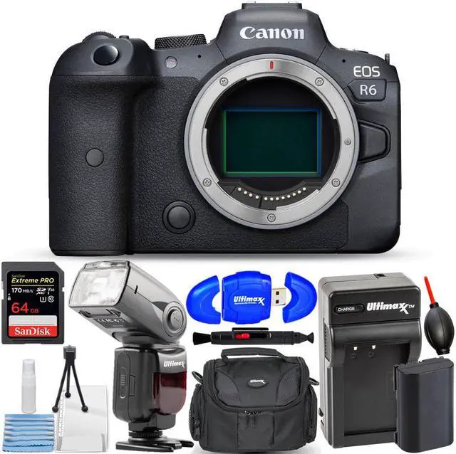 Canon EOS R6 Mirrorless Digital Camera (Body Only) - 10PC Accessory ...