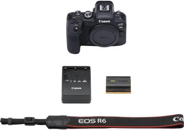Canon EOS R6 Mirrorless Digital Camera (Body Only) - 10PC Accessory ...