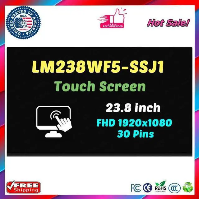 NUOLAISUN LM238WF5 SSJ1 for Dell 23.8" LCD Touch Screen Display FHD 30 ...