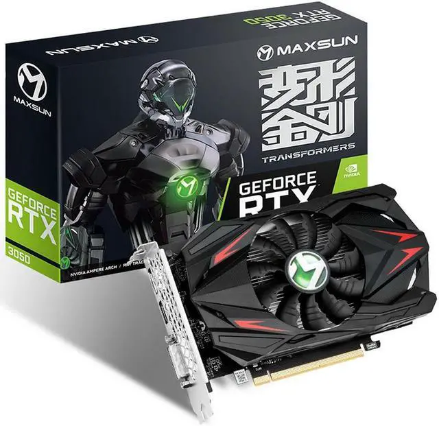MAXSUN Graphics Cards RTX 3050 Transformers 6G GDDR6 GPU 96it PCI Express 4.0 x8 Gaming Video ...