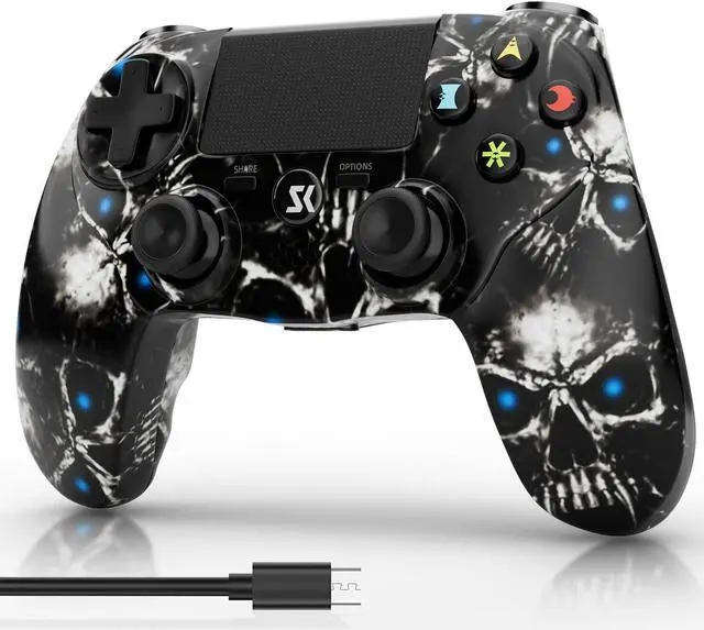 ISHAKO Wireless Controller For PS4/PC Windows,Double Shock, 6-Axis Gyro ...