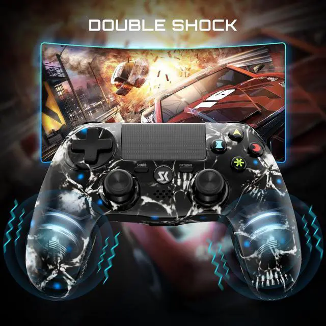 ISHAKO Wireless Controller For PS4/PC Windows,Double Shock, 6-Axis Gyro ...