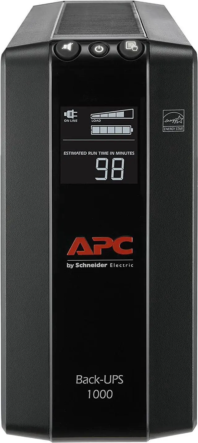 BACK-UPS PRO BX1000M COMPACT TOWER BATTERY BACKUP SYSTEM, 8 OUTLETS ...