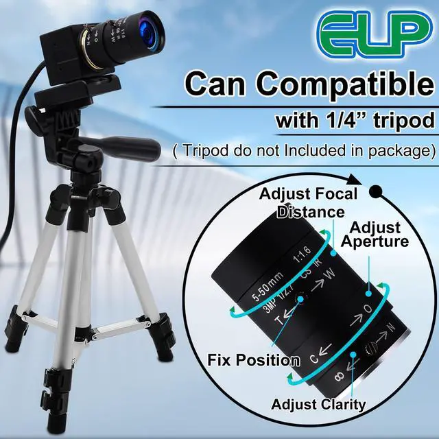 8MP USB Camera Manual Zoom 4K Webcam 5-50mm Variable Focus PC Camera ...