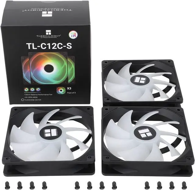 Thermalright TL-C12C-S X3 CPU Fan 120mm ARGB Case Cooler Fan, 4pin PWM ...