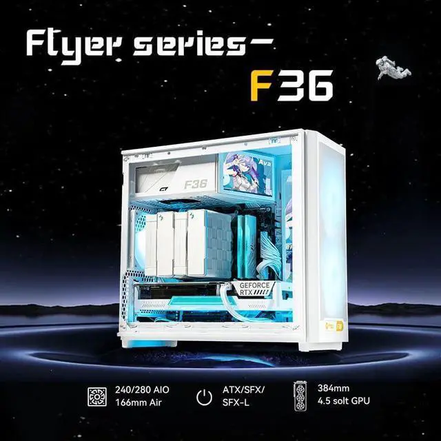 Mechanic Master Flyer series F36 MATX case support BTF back plug ...