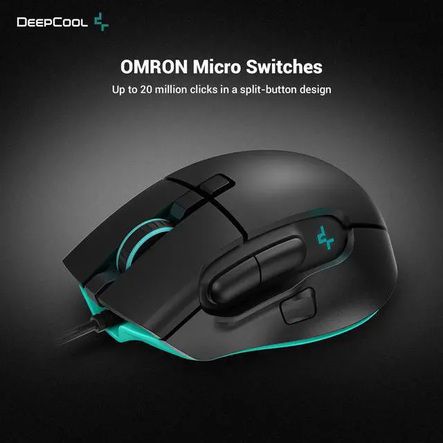 DeepCool MG350 R-MG350-BKDUNN-G Black Wired Optical Gaming Mouse ...