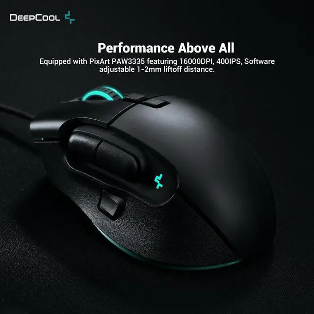 DeepCool MG350 R-MG350-BKDUNN-G Black Wired Optical Gaming Mouse ...