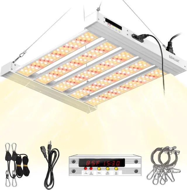 SZHLUX 180W LED Grow Light 3×3ft with Timer and Temp Control, Full ...
