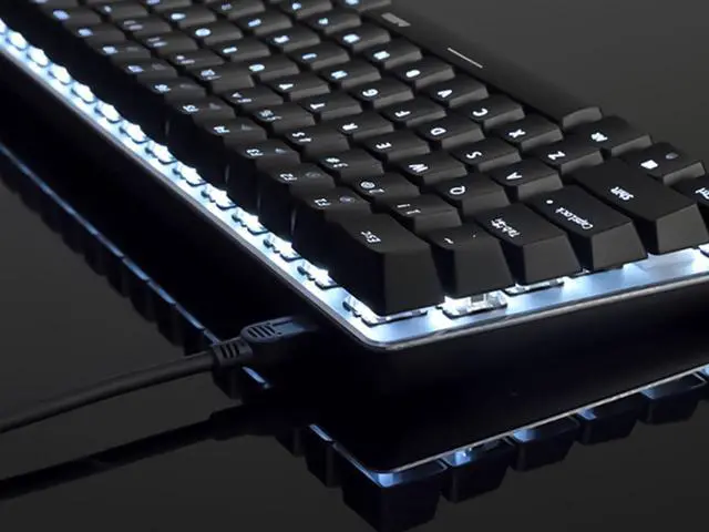 AJAZZ AK33 Mechanical Gaming Keyboard Wired,White Lighting Modes,82 Keys 100% Anti-Ghosting ...