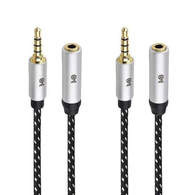 KEHIPI 2-Pack Headset Extension Cable - 10ft, TRRS with Mic Support, 3 ...