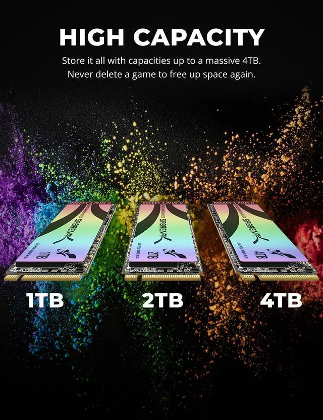 SABRENT Gaming SSD Rocket 4 Plus-G with Heatsink 4TB PCIe Gen 4 NVMe M ...