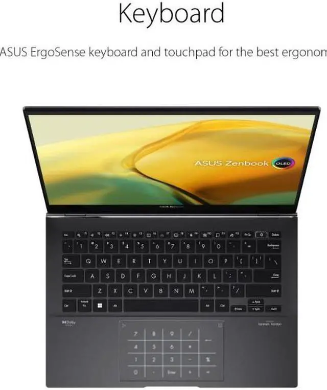 ASUS Zenbook 14 OLED Touch PC Laptop, AMD Ryzen 5 7530U, 8GB, 256GB ...