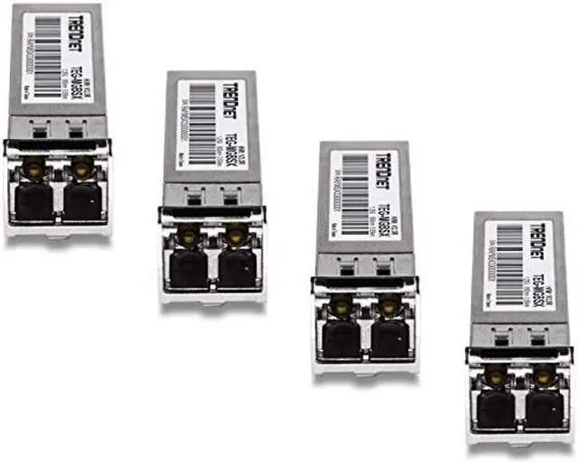 TRENDnet SFP Multi-Mode LC Module 4-Pack, TEG-MGBSX/4, Transmission Up ...