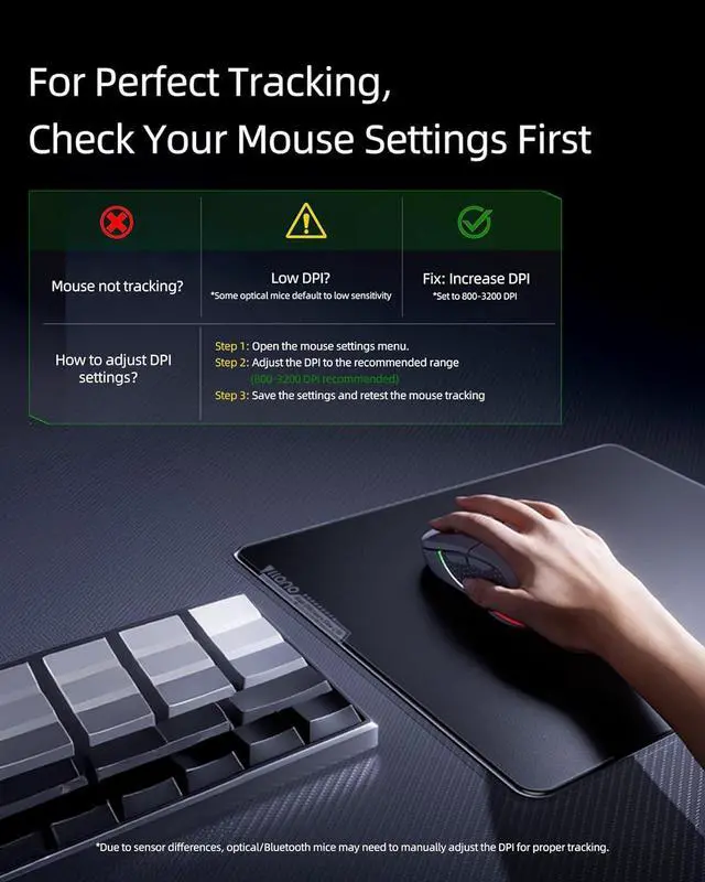 llano MP001 Tempered Glass Gaming Mousepad for FPS Gamers Esport, 17 ...