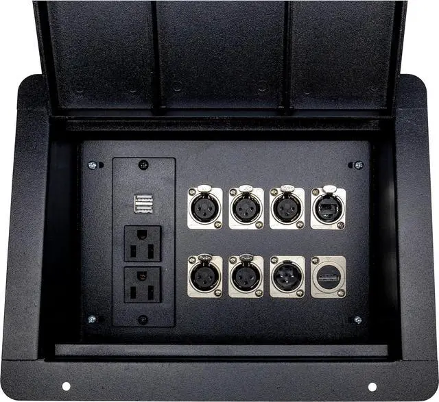Pro Audio Recessed Stage Floor Box with Passthrough Connectors (with ...