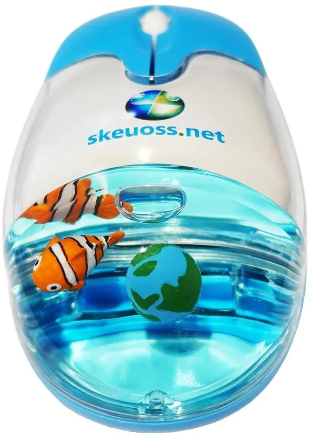 Skeuoss Frutiger Aero Aqua Mouse - Clear Blue USB-C Rechargeable ...
