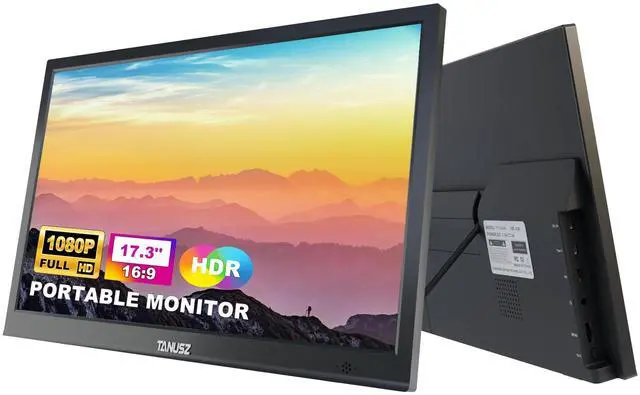 PJGCWB 15.6" Portable Monitor,1080P HD USB-C HDMI Second External ...