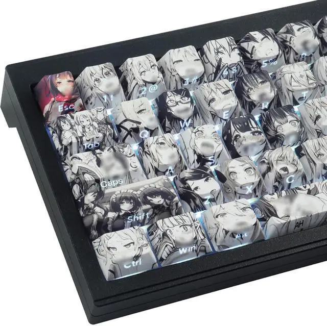 Tsungup Anime Keycaps-Side Print Keycap Set,PBT Japanese Custom Keycap ...