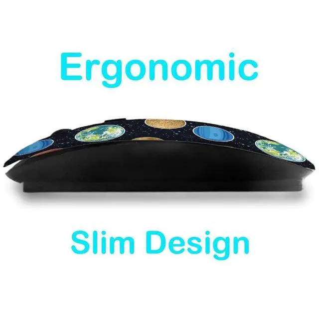 sanacci 2.4GHz USB Wireless Mouse, Wth Solar System Pattern, Ergonomic ...