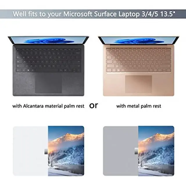 Batianda Case for 13.5" Microsoft Surface Laptop 5 4/3 with Metal Palm ...