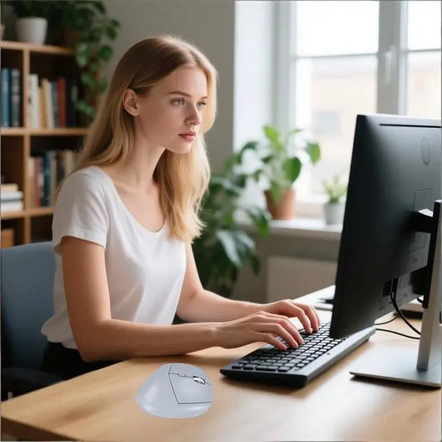 Wireless Ergonomic Vertical Mouse - Silent Clicks, Comfortable Grip ...