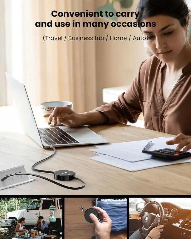 Fasgear Retractable USB C Cable 240W 2 Pack 3.3ft Type C Cord 5A Fast ...