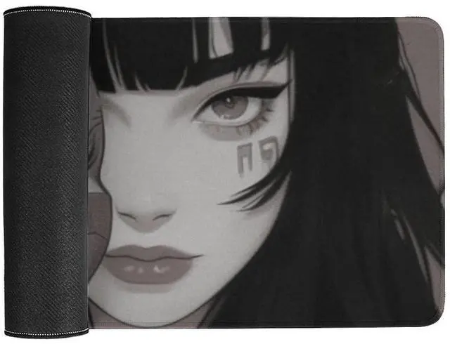 QEOPGNE Samurai Large Mouse Pad Japanese Anime Girl Mousepad Gaming ...