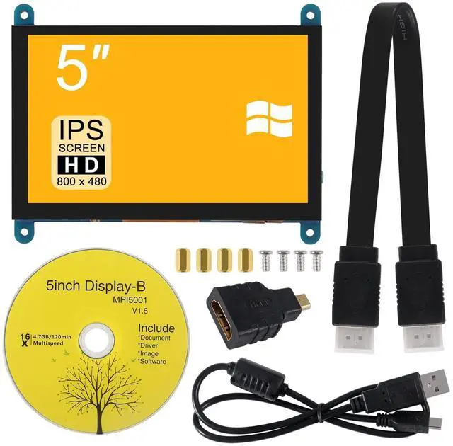 5 inch Resistive Touch Screen 800x480 HDMI TFT LCD Display Module ...