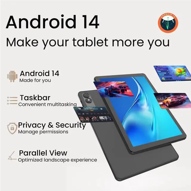Android 14 Tablet,10 inch Tablets, Octa Core CPU, 10GB+64GB+512GB ...