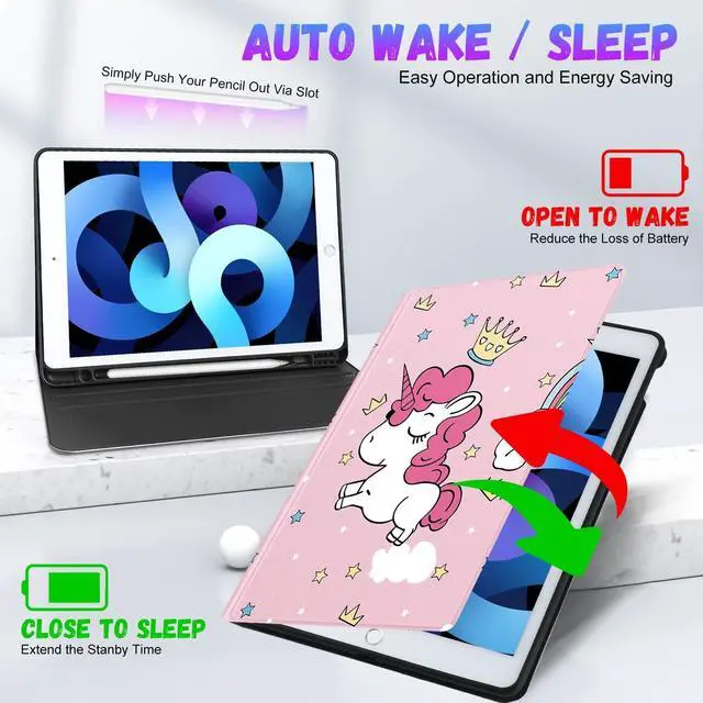 Uppuppy for iPad 9th/8th/7th Generation Case 10.2 Inch Girls Cute Kids ...