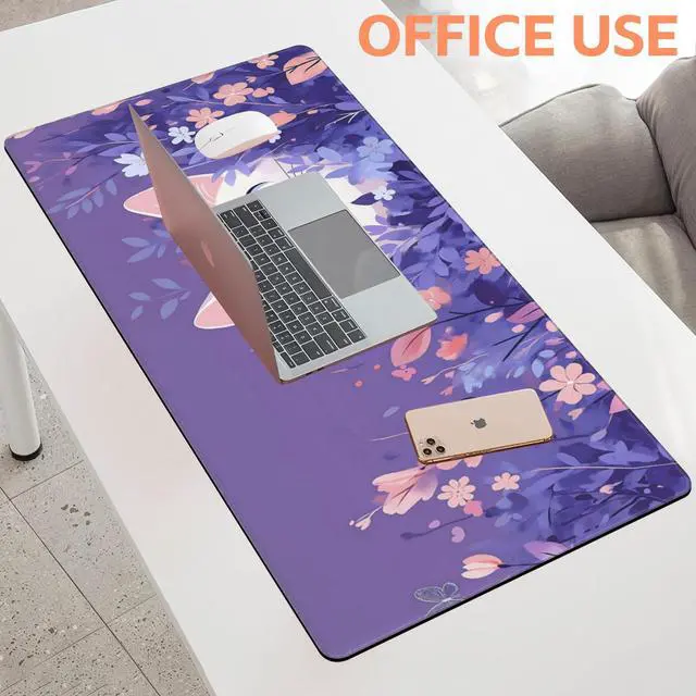 NIYLYNSYN Cute White Cat Gaming Mouse Pad,Large Non-Slip Thick Stitched ...