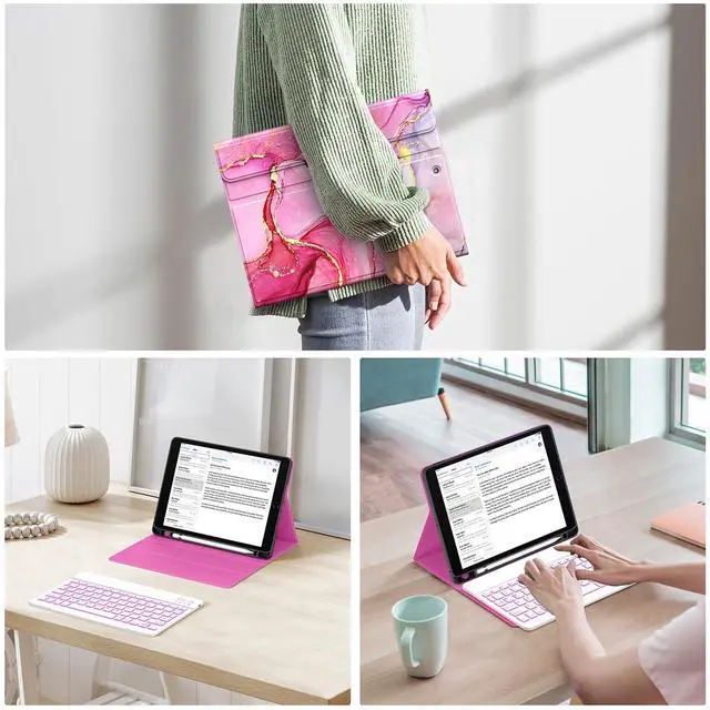 Soke for iPad 9th/8th/7th Generation Case with Keyboard 10.2 Inch-7 ...
