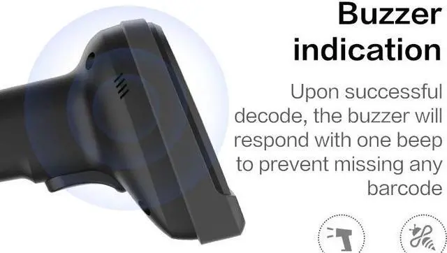 Deli Barcode Scanner Handheld USB 1D 2D Wired Automatic QR Code Scanner ...