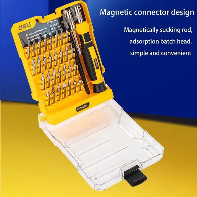 Deli Precision Screwdriver Set Repair Tool Kit 33 in 1 Magnetic Tiny ...