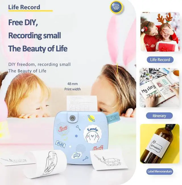 Deli Label Maker Machine with Tape Barcode Label Printer Bluetooth ...