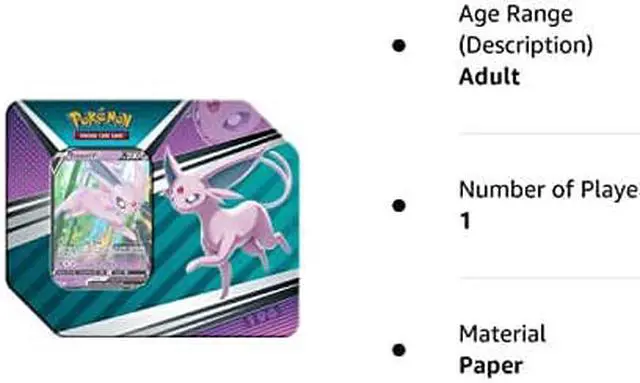 Pokemon Cards: 2022 Spring V Heroes Espeon V Tin - Newegg.com