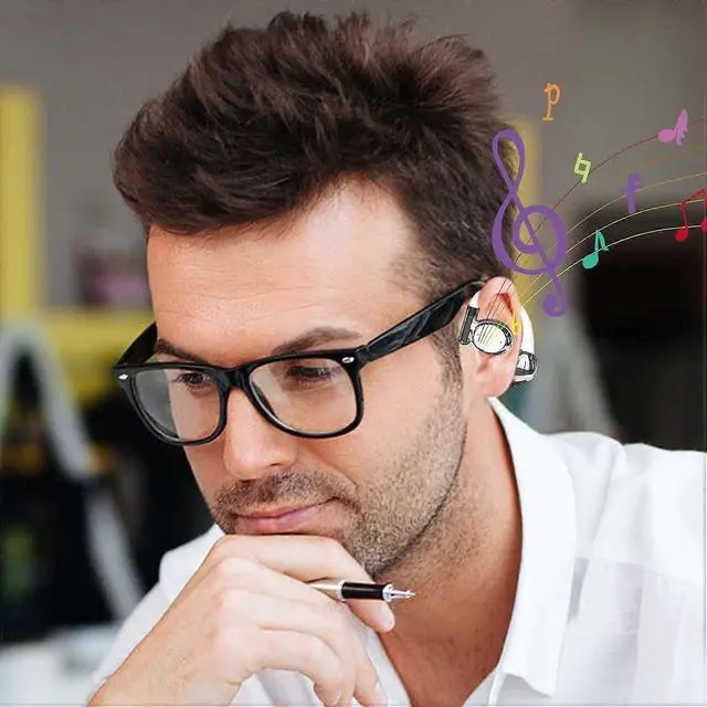 Wireless Open Ear Earbuds with Digital Display, 49H Battery Clip-On ...