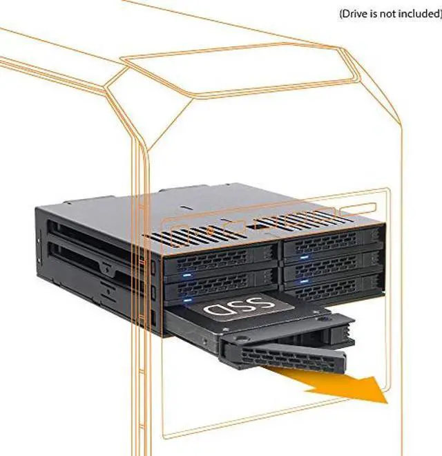 ICY DOCK 6 Bay 2.5" SATA HDD / SSD Hot Swap Cage for External 5.25" Bay ...