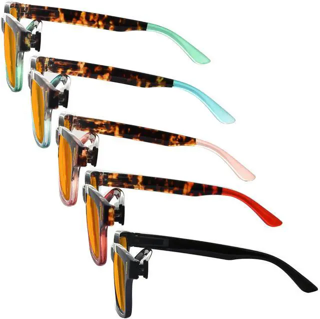 Eyekepper 5 Pack Stylish Computer Reading Glasses for Women Blue Light ...